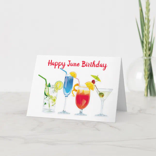 HAPPY ****JUNE**** BIRTHDAY CARD | Zazzle