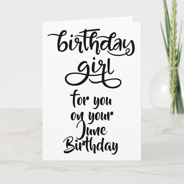 HAPPY *****JUNE***** BIRTHDAY for "HER" Card | Zazzle