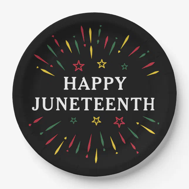 Happy Juneteenth Celebrate Black Independence Day Paper Plates | Zazzle