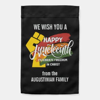 HAPPY JUNETEENTH Christian Garden Flag | Zazzle