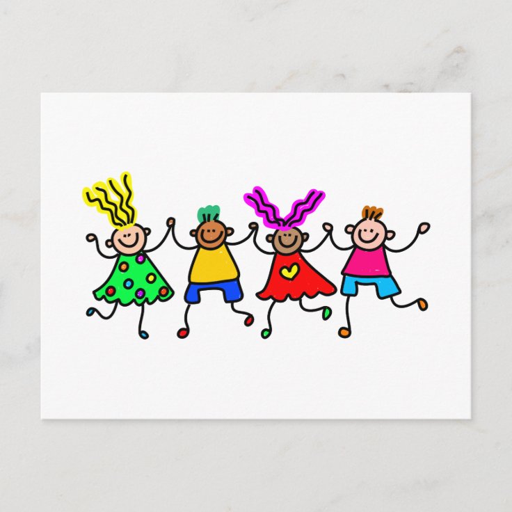 Happy Kids Postcard | Zazzle