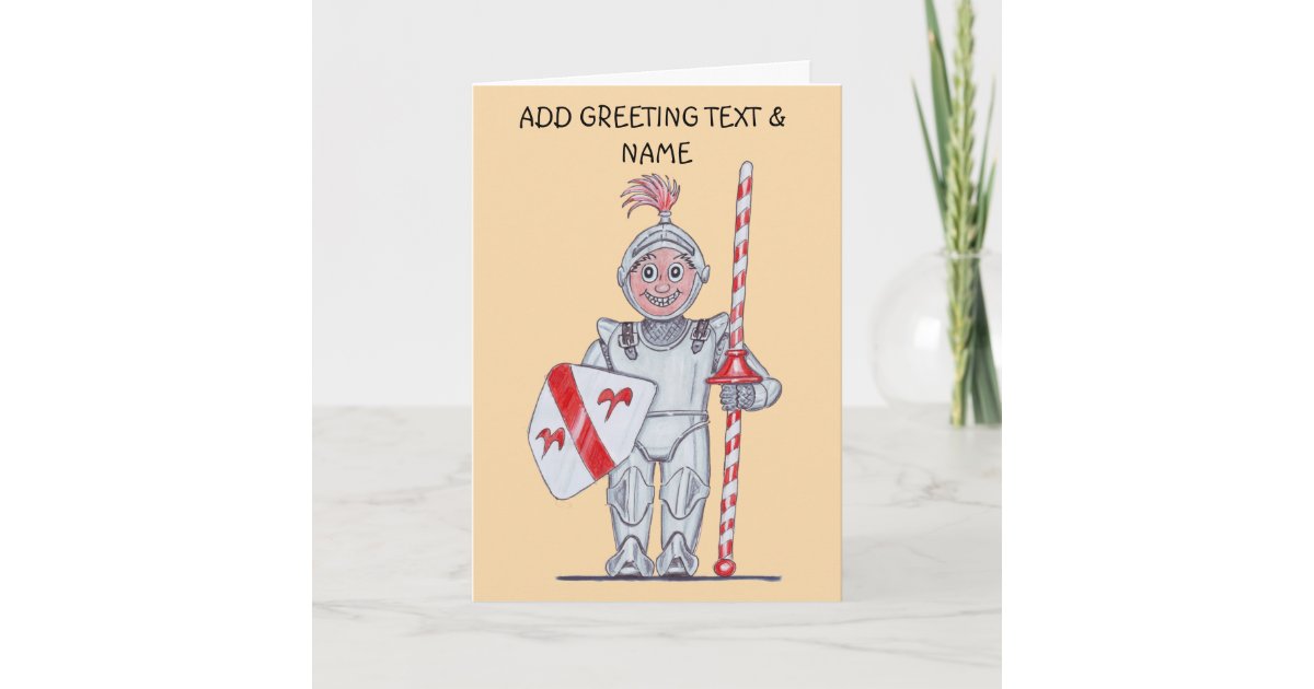 Happy knight card | Zazzle