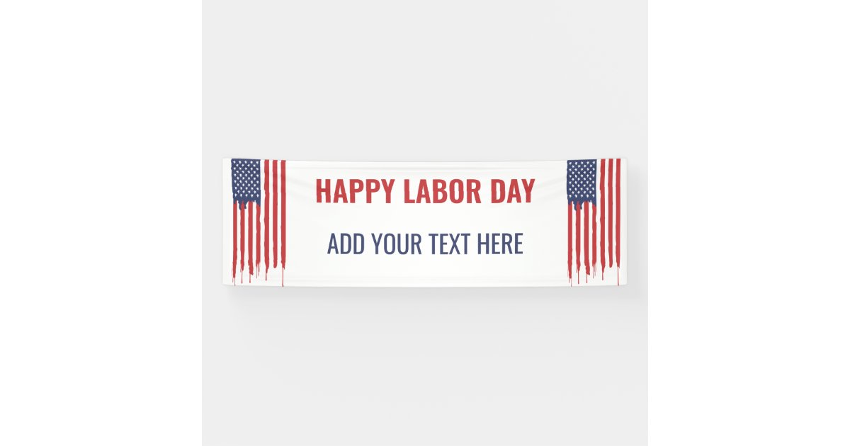 Happy Labor Day American Flag Graffiti Banner | Zazzle