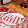Happy Labor Day | Hand Drawn American Flag Paper Plates | Zazzle
