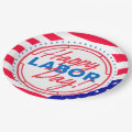 Happy Labor Day Party Paper Plates | Zazzle