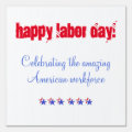 Happy Labor Day Yard Sign | Zazzle