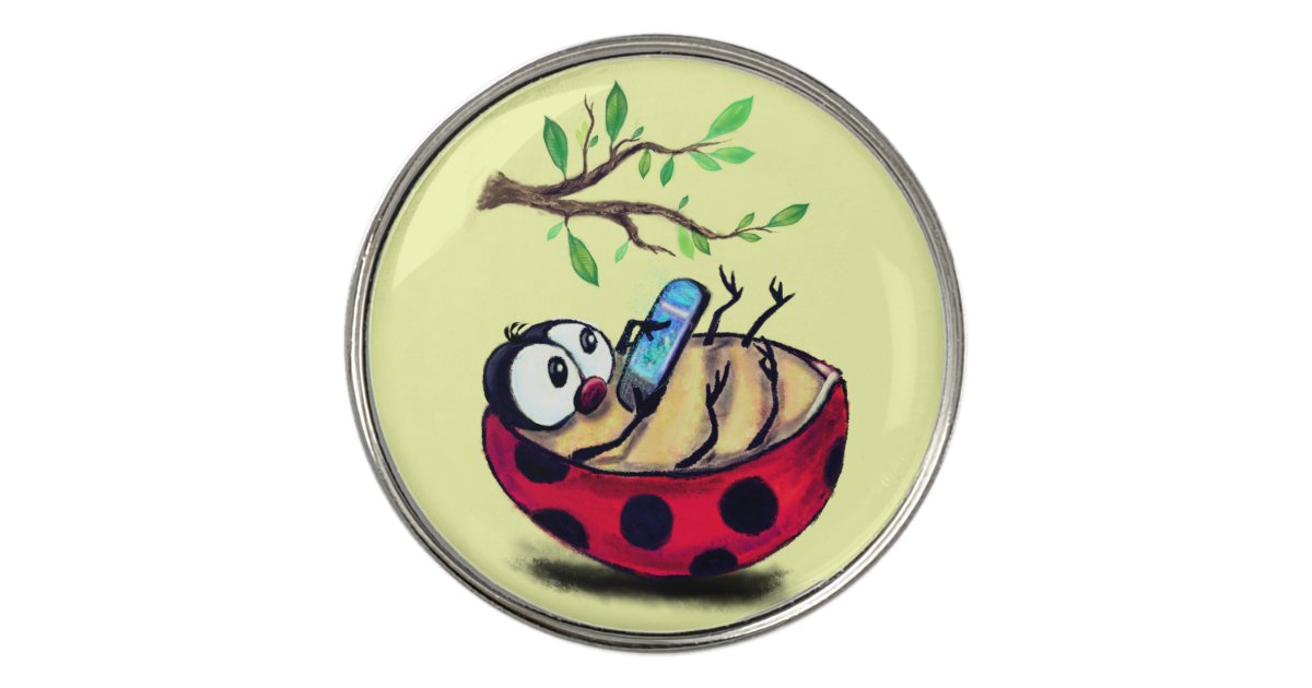 Happy Ladybug Golf Ball Marker | Zazzle