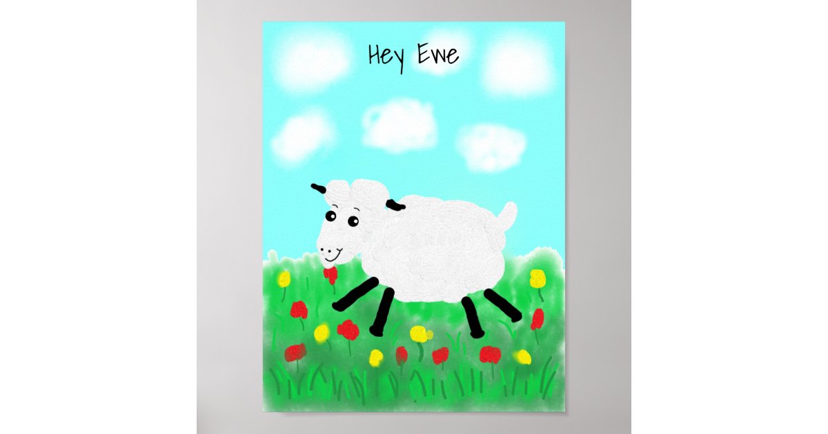 Happy Lamb Poster | Zazzle