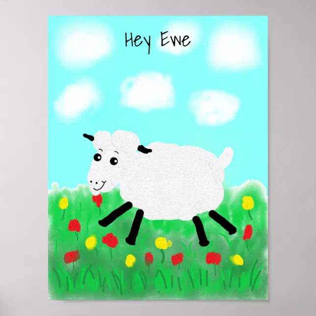 Happy Lamb Poster | Zazzle