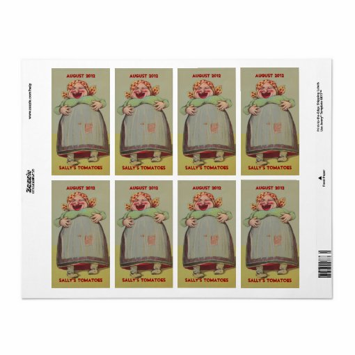 Happy Laughing Lady Home Canning Brewing Labels | Zazzle