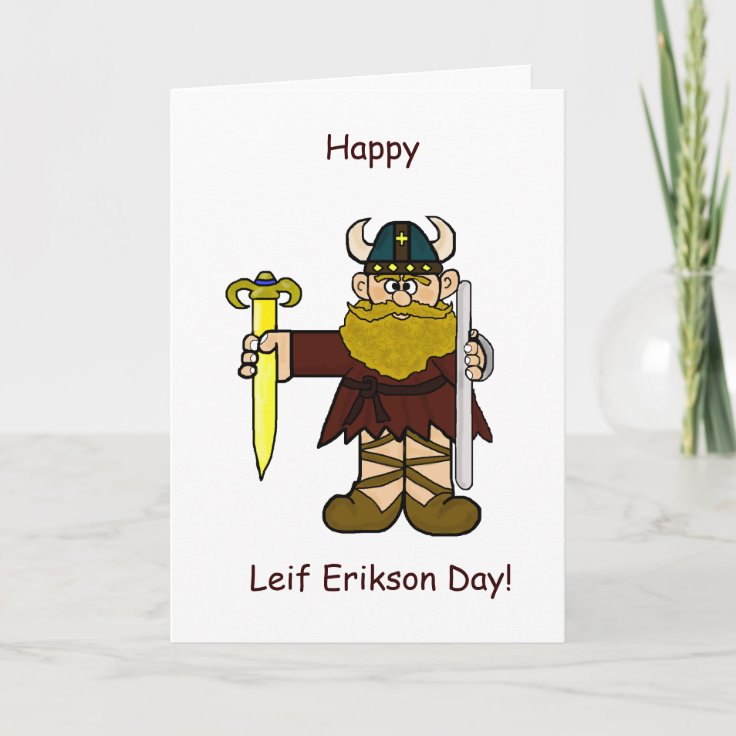 Happy Leif Erikson Day Greeting Card | Zazzle