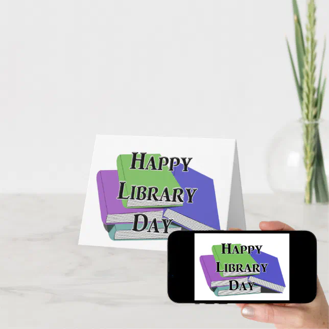 Happy Library Day Card | Zazzle