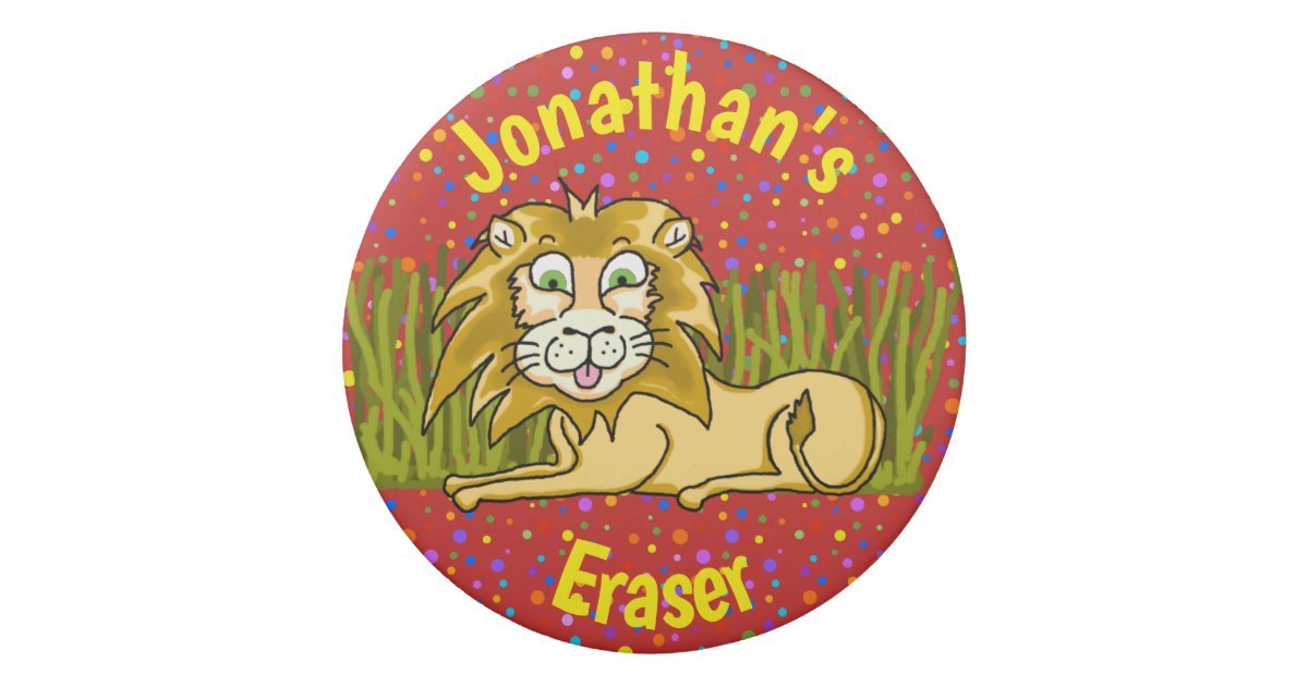Happy Lion Eraser | Zazzle