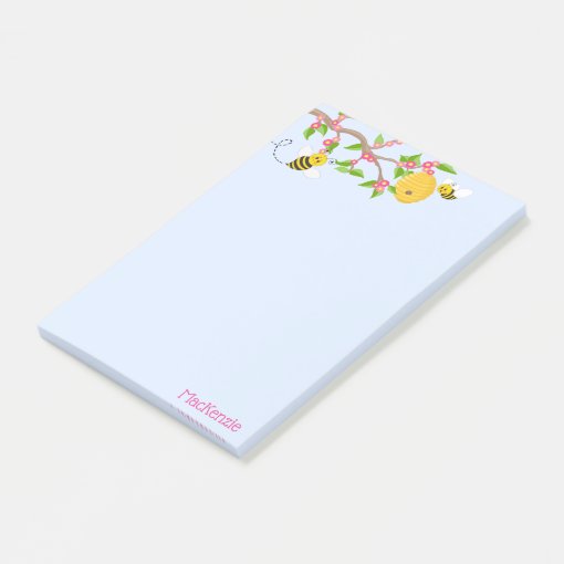 Happy Little Bumble Bees and Flowers Post-it Notes | Zazzle