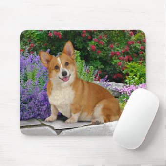 "Happy Little Corgi" Mouse Pad | Zazzle