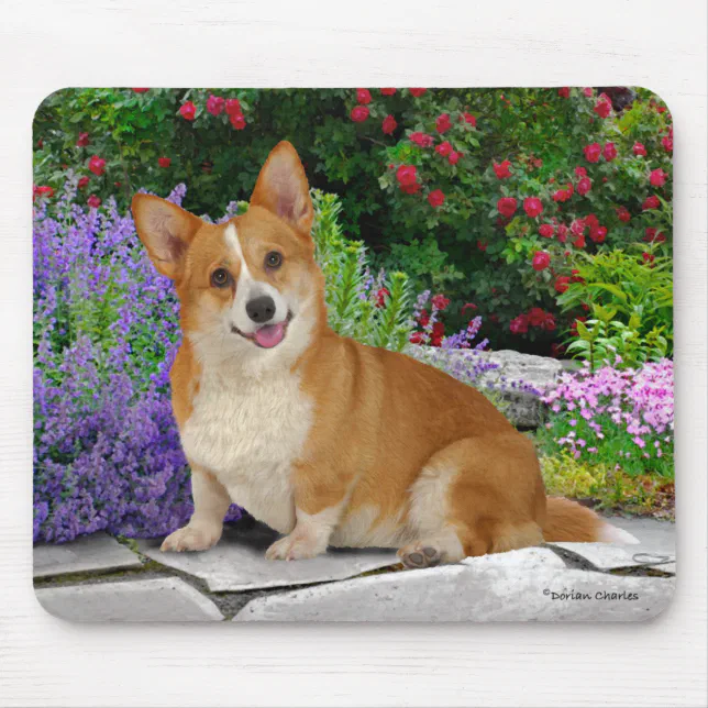 "Happy Little Corgi" Mouse Pad | Zazzle