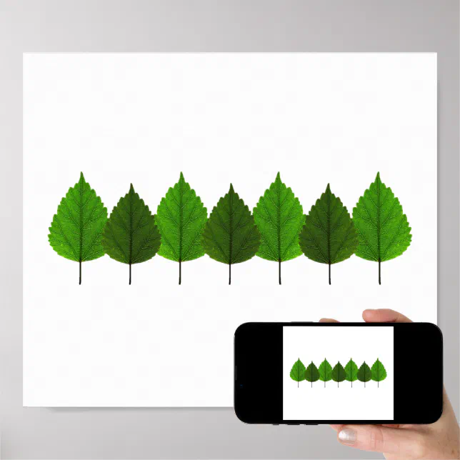 Happy Little Green Tree Leaf Forest Poster | Zazzle