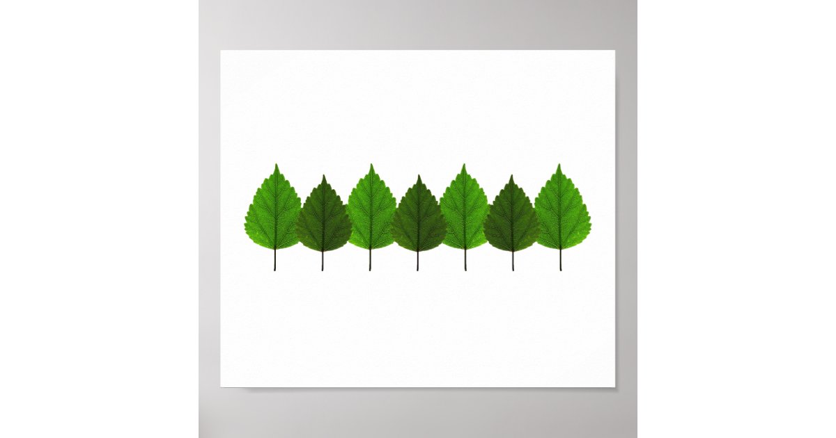 Happy Little Green Tree Leaf Forest Poster | Zazzle