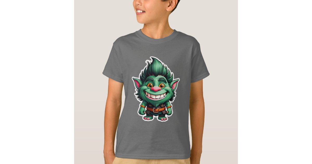 Happy Little Troll Chibi illustration T-Shirt | Zazzle