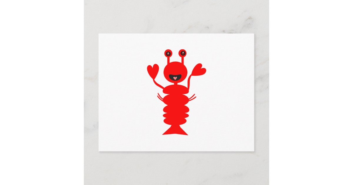 Happy Lobster Postcard | Zazzle