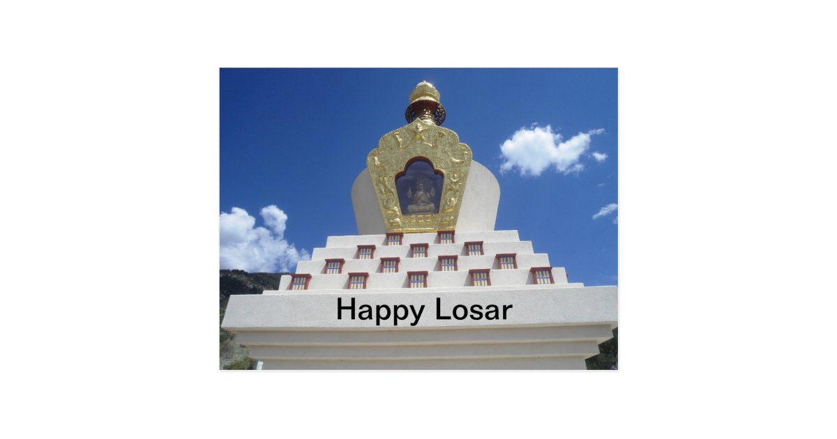 Happy Losar Stupa Postcard | Zazzle.com