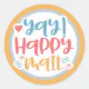Happy Mail Classic Round Sticker | Zazzle