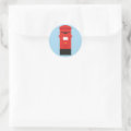 Happy Mail - Kawaii Postbox Classic Round Sticker | Zazzle