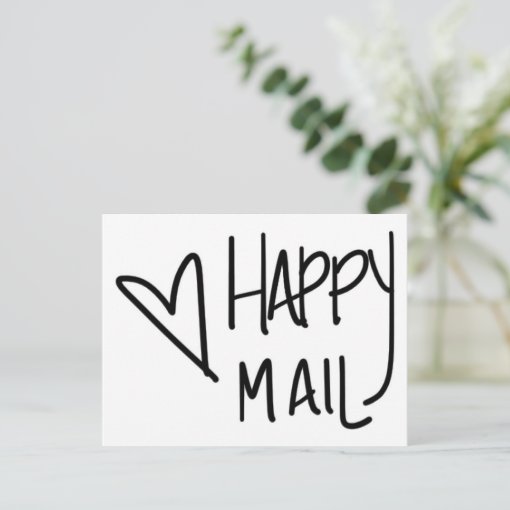 happy mail postcard | Zazzle