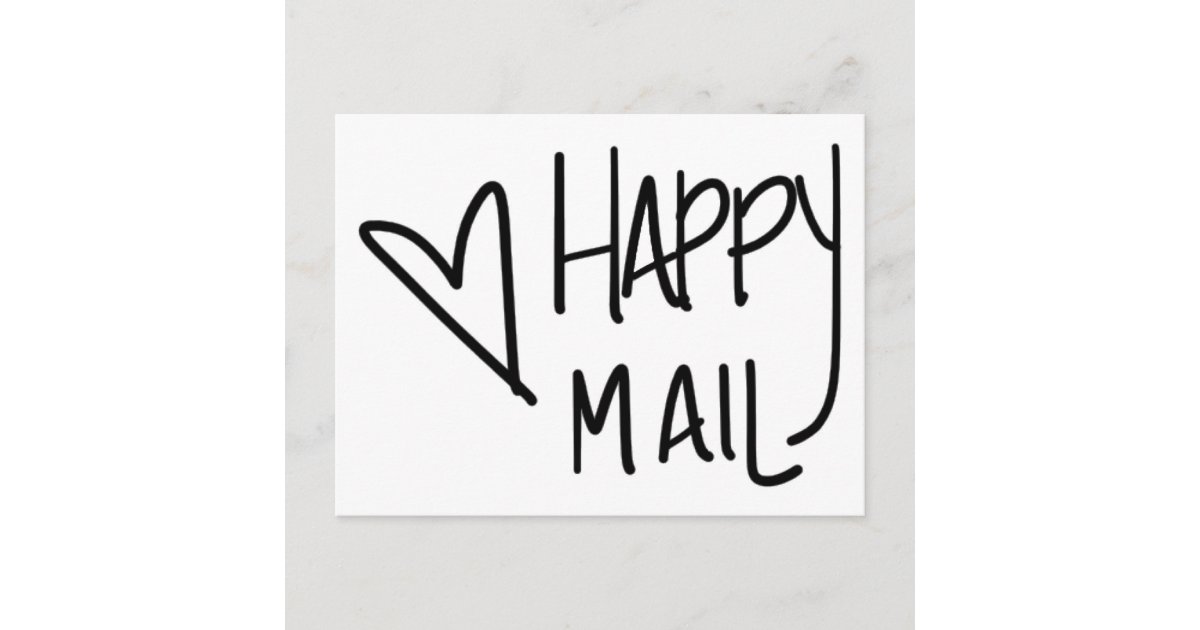 happy mail postcard | Zazzle