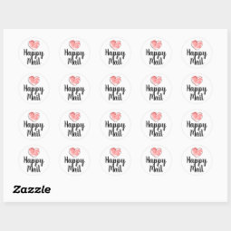 Happy mail round business stickers | Zazzle