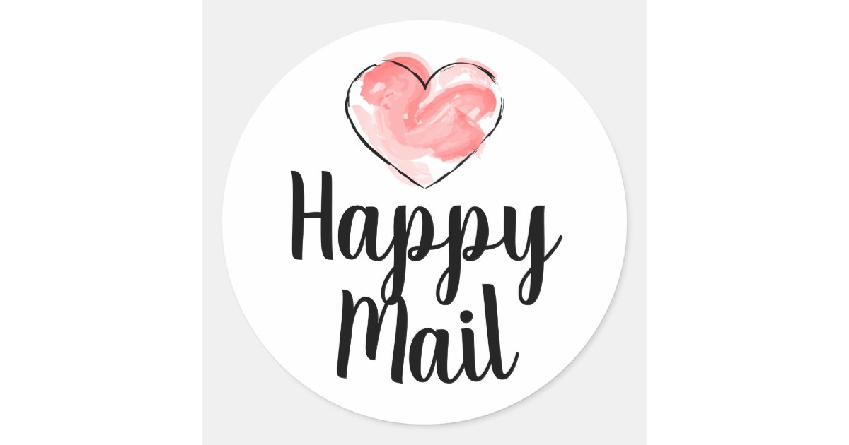 Happy mail round business stickers | Zazzle