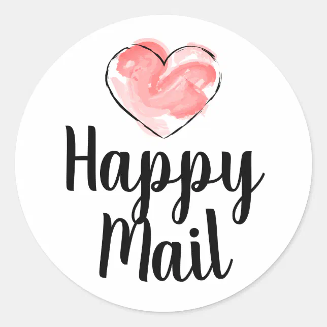 Happy mail round business stickers | Zazzle