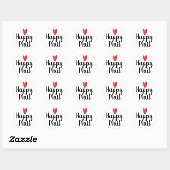 Happy mail round business stickers | Zazzle