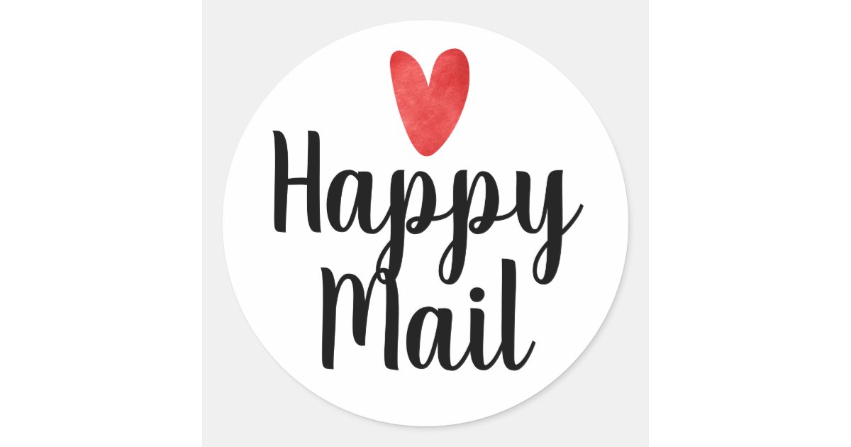 Happy mail round business stickers | Zazzle