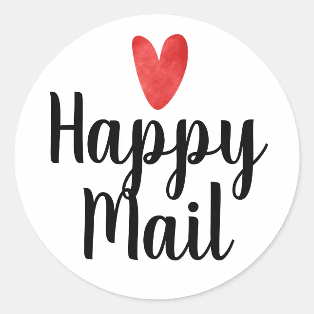 Happy mail round business stickers | Zazzle