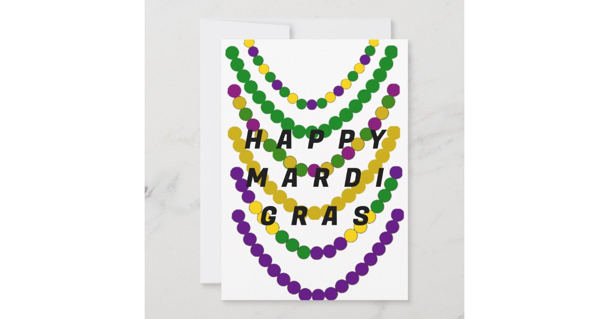 Happy Mardi Gras Holiday Card | Zazzle