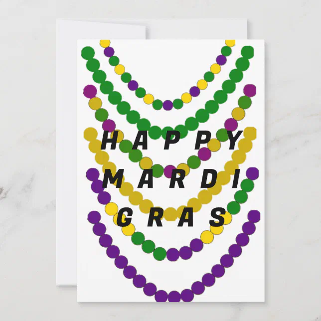 Happy Mardi Gras Holiday Card | Zazzle