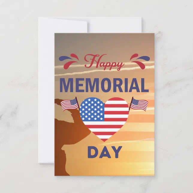 Happy Memorial Day Thank You Card | Zazzle