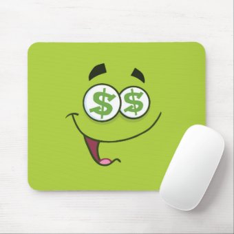 Happy Money Emoji Mouse Pad | Zazzle