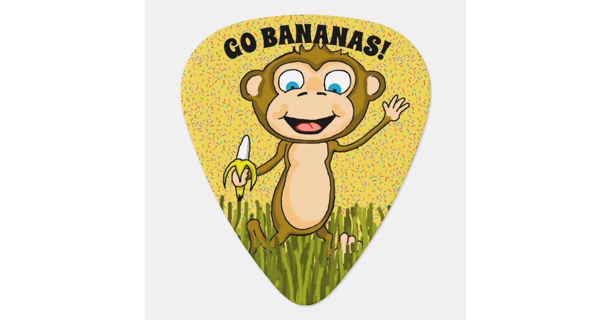 Happy Monkey Guitar Pick | Zazzle