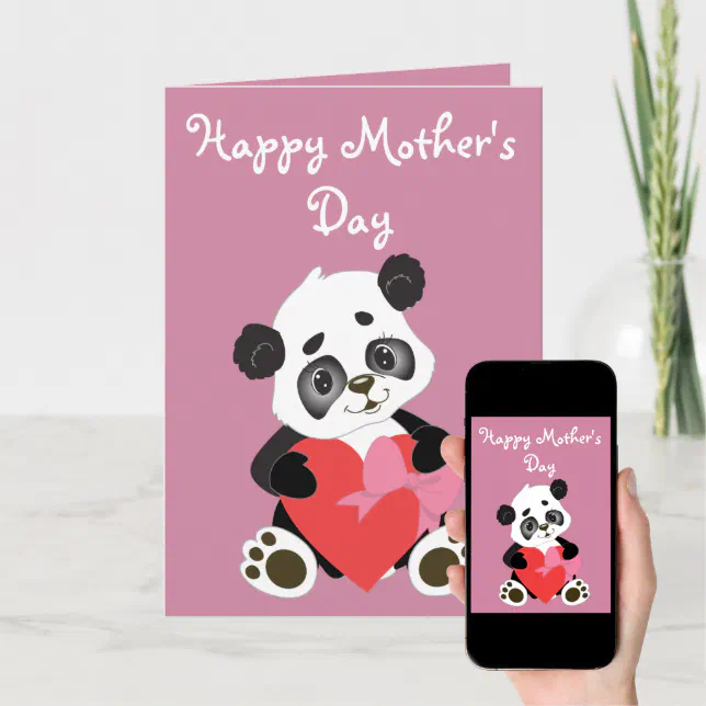 Happy Mother's Day Baby Panda Card | Zazzle