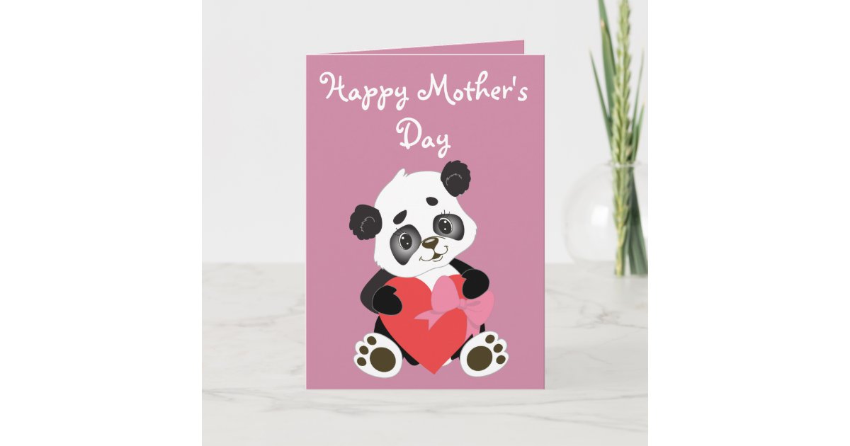 Happy Mother's Day Baby Panda Card | Zazzle