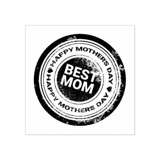 Happy Mothers Day Best Mom | Holidays Rubber Stamp | Zazzle