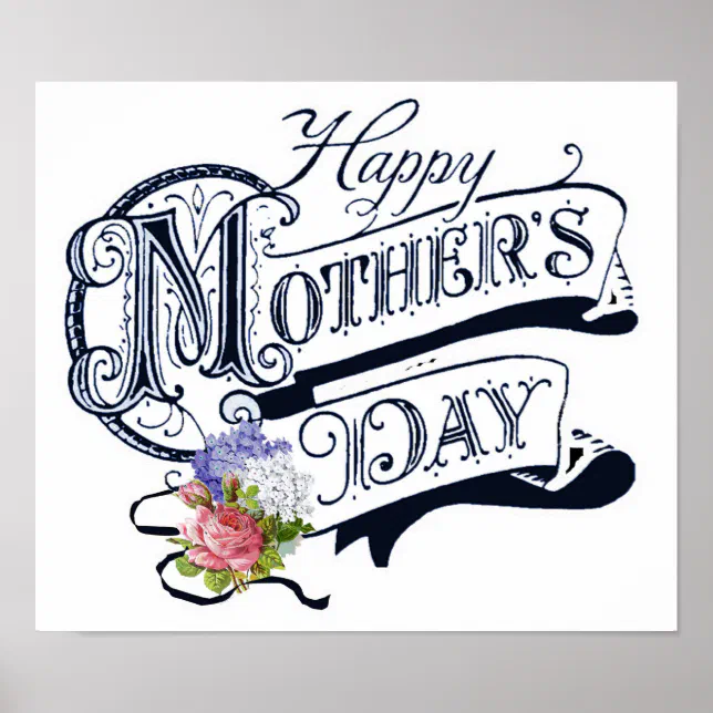 Happy Mother's Day Custom Poster | Zazzle