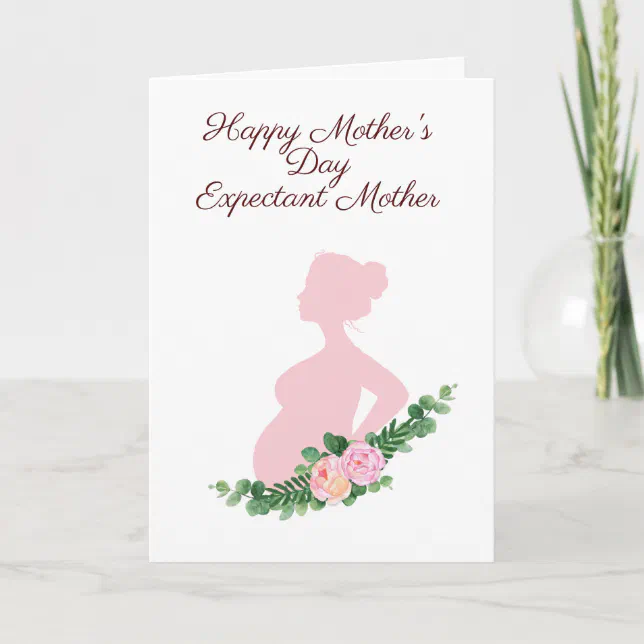 Happy Mother's Day, Expectant Mother, Silhouette Card | Zazzle