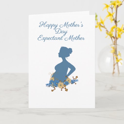 Happy Mother's Day, Expectant Mother, Silhouette Card | Zazzle