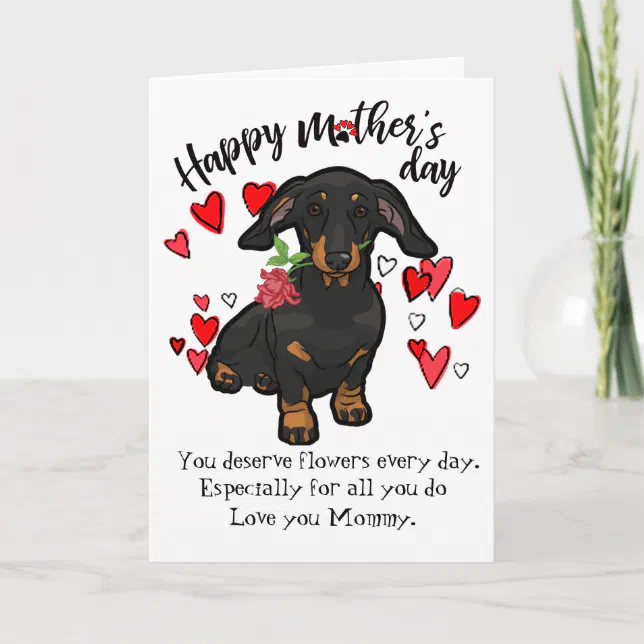 Happy Mother's Day from your Dachshund Dog Card | Zazzle