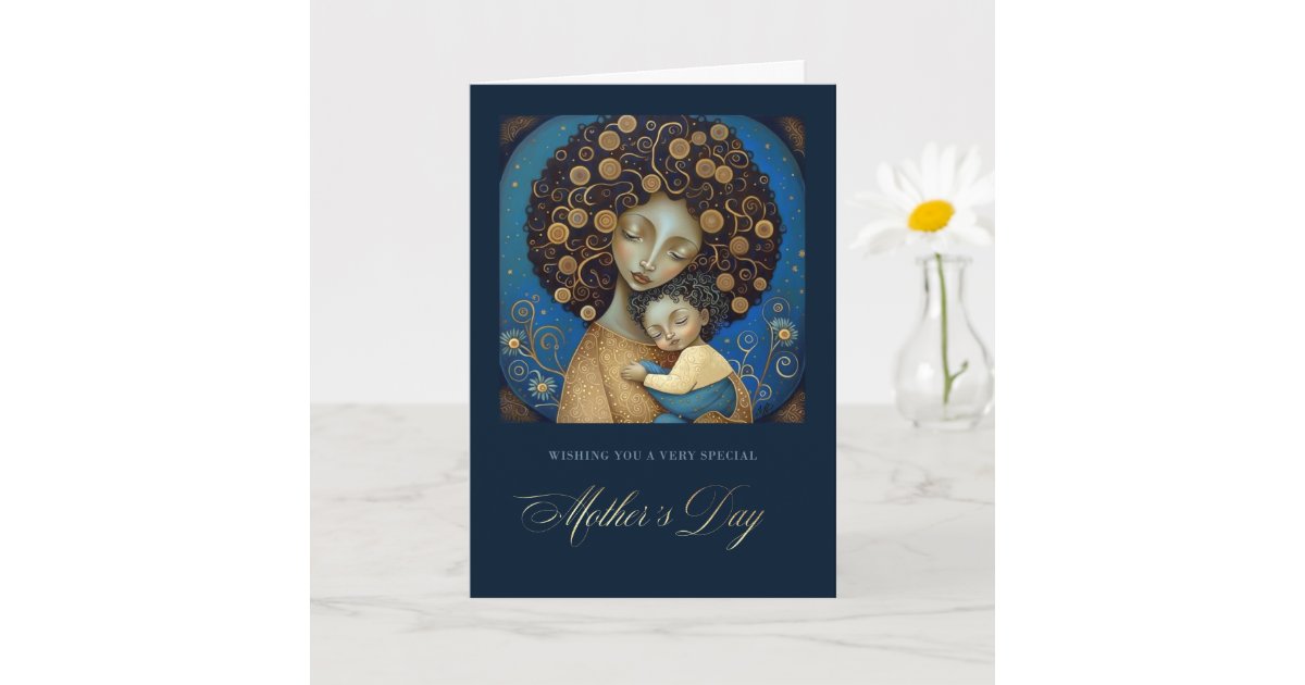 Happy Mother's Day. Mother and Child Painting Card | Zazzle
