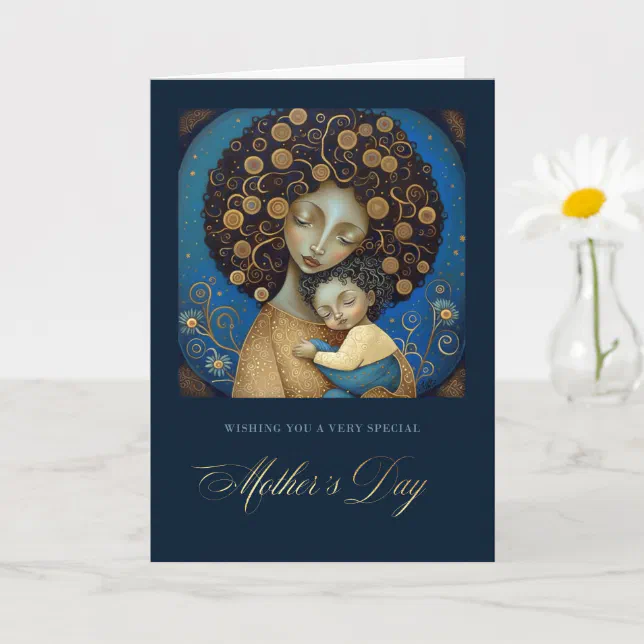 Happy Mother's Day. Mother and Child Painting Card | Zazzle