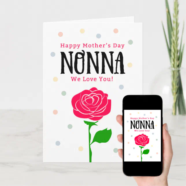 Happy Mother's Day, Nonna, You Mean Everything Card | Zazzle